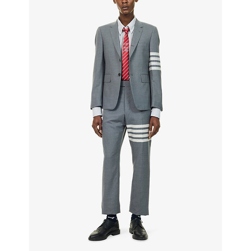 THOM BROWNE brand-patch linen shirt 42